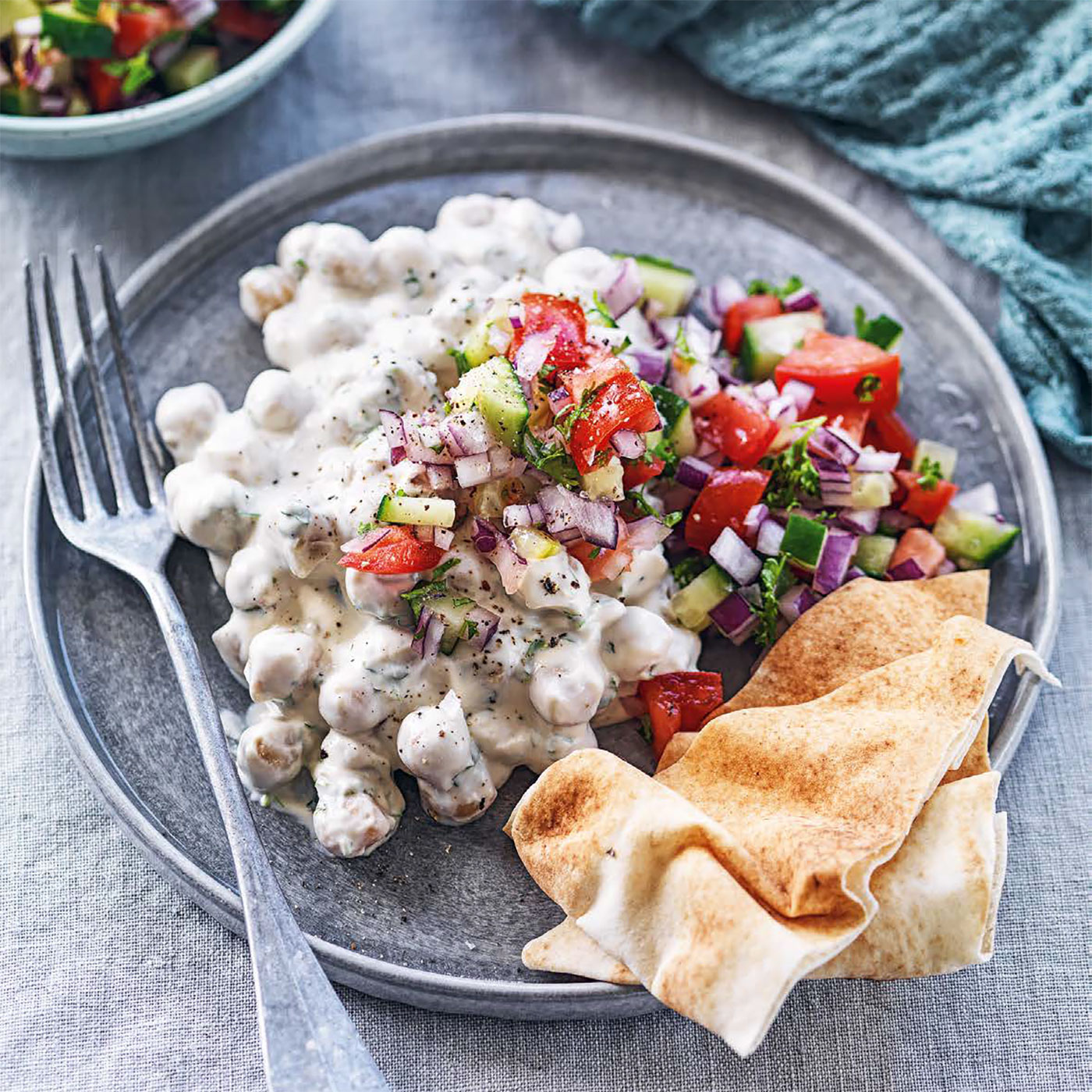 Msabaha – Krämiga kikärtor med yoghurt och tahini - Vegomagasinet