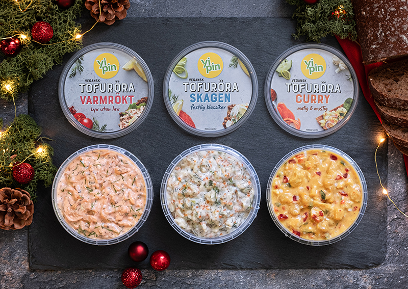 Nyheter från YiPin: Tofuröra Varmrökt, Skagen och Curry. - Vegomagasinet